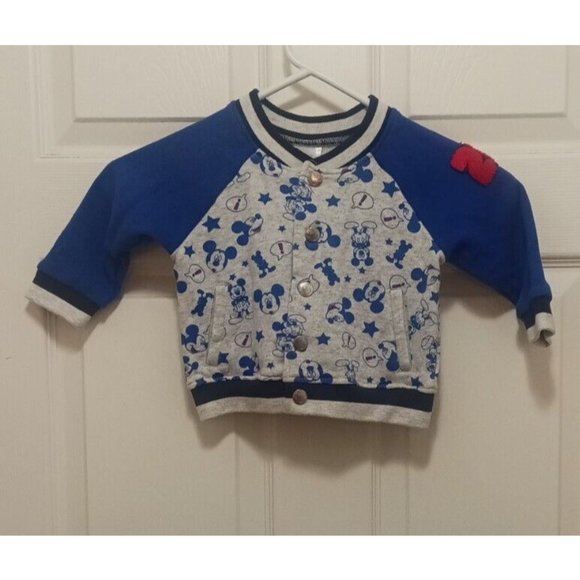 Disney | Jackets & Coats | Disney Kids Mickey Mouse Jock Jacket White ...